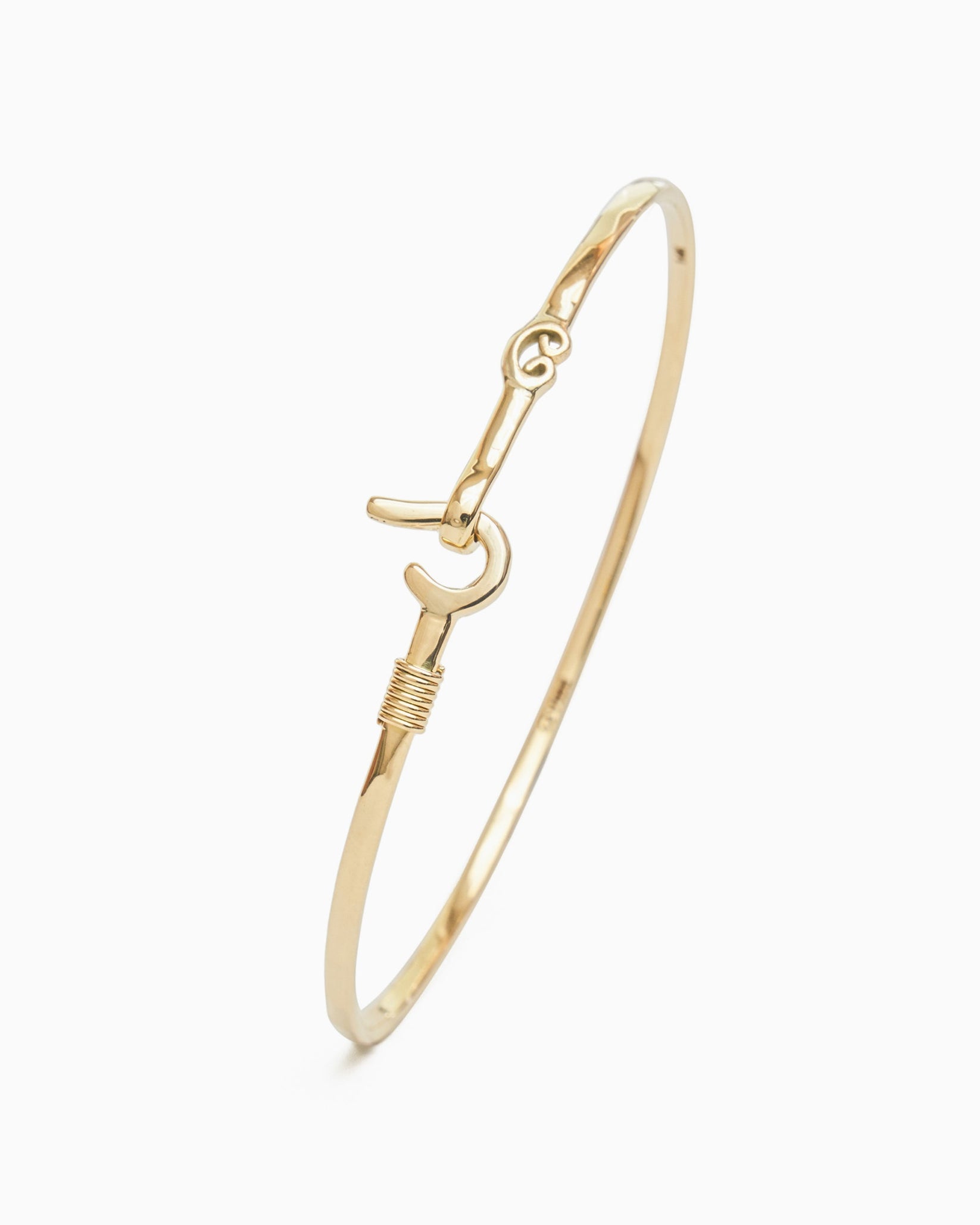 14K Gold St. John Hook Bracelet, 2mm - Vibe Jewelry